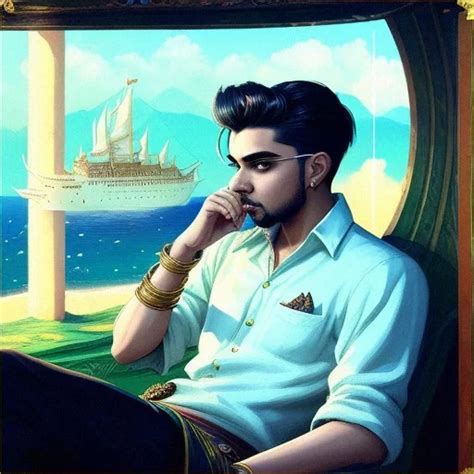 Ai Art Generator Babar Azam Sitting In Cruise