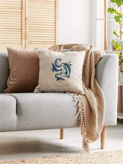 Подушка декоративная 40х40 см на диван с китом 40x40 купить по низкой цене в интернет магазине