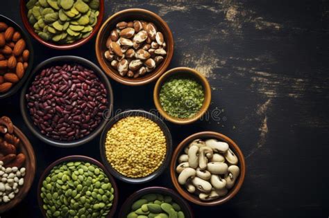 Top View Nutritious Food Array Stock Illustration Illustration Of