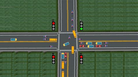 traffic intersection simulation using pygame part 1 by mihir gandhi