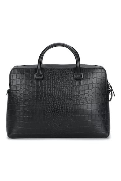 Louis Philippe Accessories Louis Philippe Black Laptop Bag For Men At