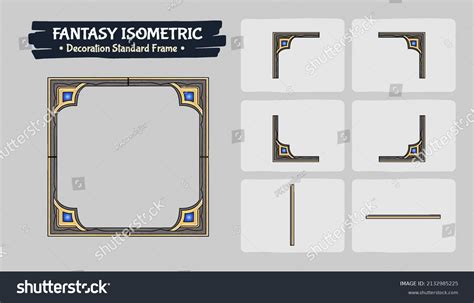 Decoration Frame Fantasy Game Assets Design Stock Vector Royalty Free
