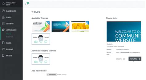 Appearance [oxwall Software Documentation]