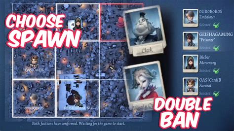 Identity V Choose Spawn And Double Ban Hunter Only In High Tier Rank