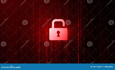 Abstract Vector Red Background Malware Or Hack Attack Concept Stock