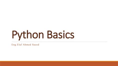 Python Basics Part1 Pdf Programming Languages Computing