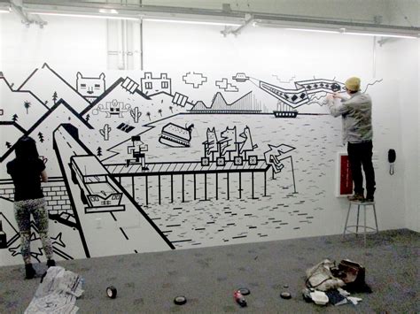 Tape Mural Erik Leighland Design