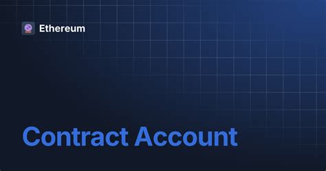 Contract Account Ethereum