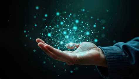 Hand Holds Glowing Network Of Data Connections Digital Innovation Tech Progress Visualized
