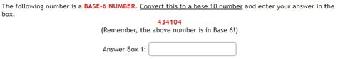 The Following Number Is A Base 6 Number Convert