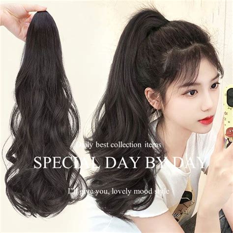 데일리나인 무료배송 Dnyne 여성 볼륨 웨이브 가발집게핀 포니테일 풍성 미니 집게가발 여자 패션 가발