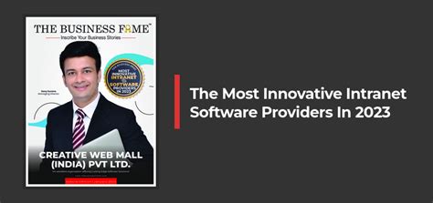 Business Fame Award The Most Innovative Intranet Software Providers In 2023 For Creative Web