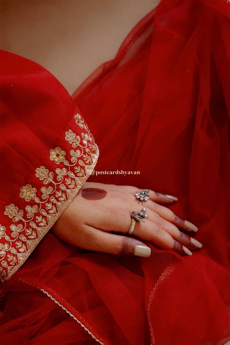 Desi Aesthetics Traditional Red Hand Set Jewelry Elegant Red Dupatta