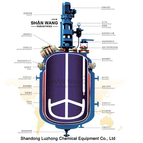 Msgl Glass Lined Reactor Enamel Reactor Stirred Agitator Jacketed Tank