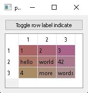 Python Changing Background Color Of Inidividiual Row VerticalHeader Labels In PyQt