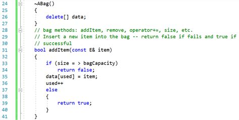 Solved Use The Bag Adt Provided To Create An Array Based