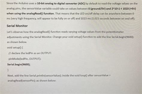 Solved Part 2 Controlled Blinking With A Potentiometer In