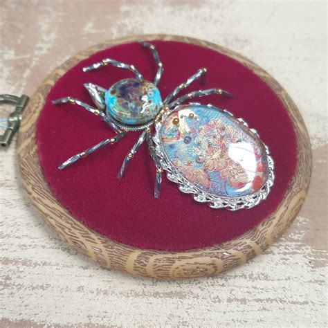 Embroidery Insects Spider Insects Hand Embroidered Embroidery