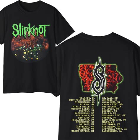 Rare Vintage Slipknot 2002 Iowa Tour Shirt Tokopyramid