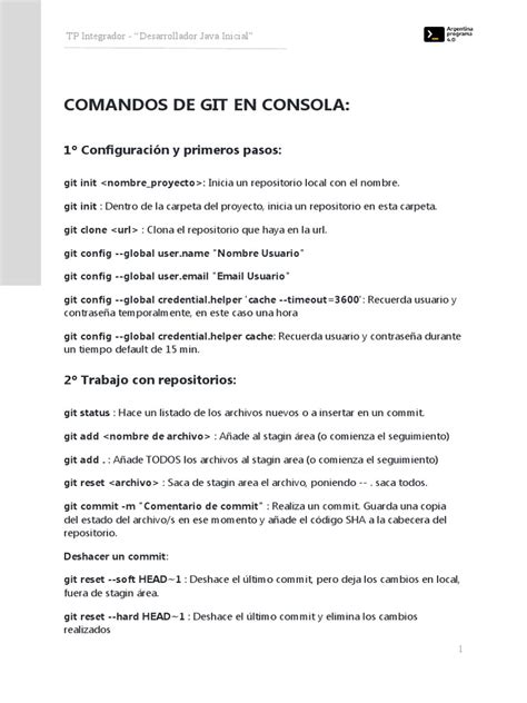 Cmd Git Pdf Control De Versiones Software Utilitario