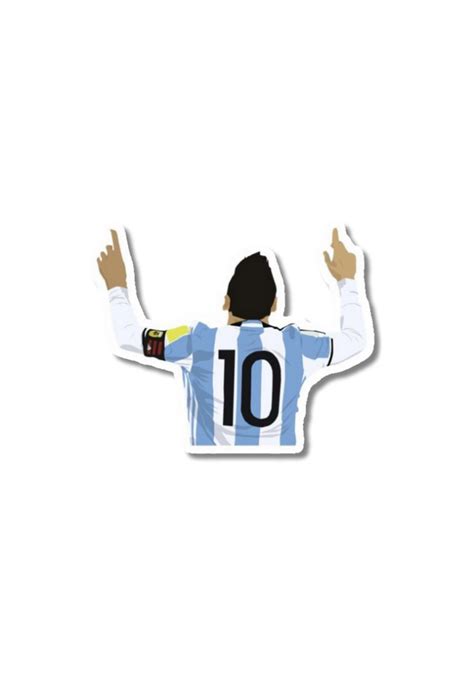 Messi Winning The World Cup Sticker Posterwa