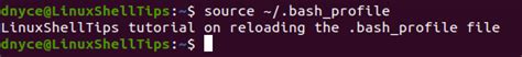 How To Reload Bashprofile In Linux Command Line