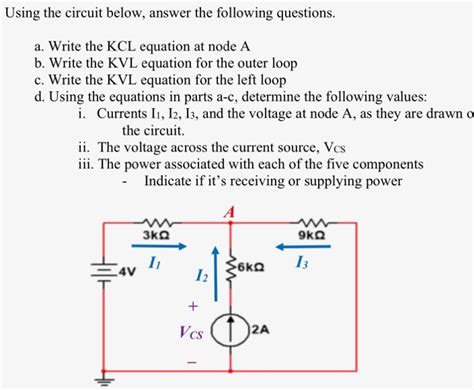 Solved Using The Circuit Below Answer The Following