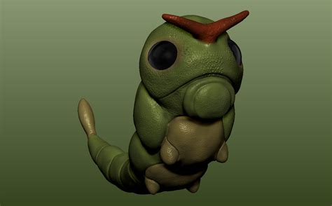 Stl File Caterpie Pokemon・model To Download And 3d Print・cults