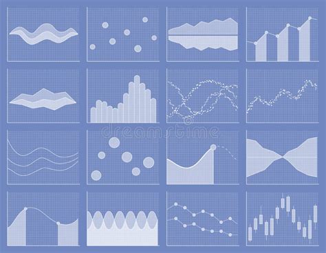 Business Chart Collection Set Of Graphs Data Visualization Stock Vector Illustration Of