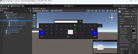 object not showing up in main camera unable to interact with it in