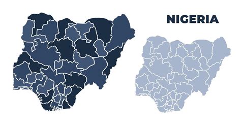 Nigeria Political Map With States Border Outline 56393564 Vector Art At