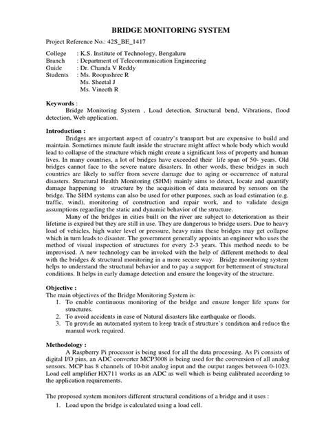 Bridge Monitoring System Pdf