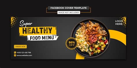 건강 식품 소셜 미디어 및 페이스 북 표지 템플릿 프리미엄 Psd 파일