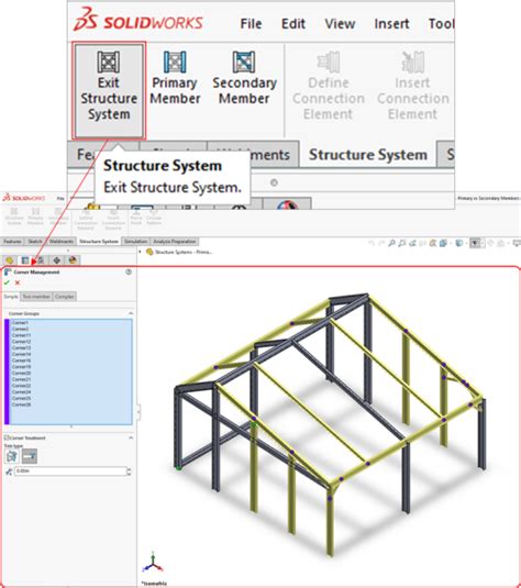 Corner Management In Solidworks Structure System