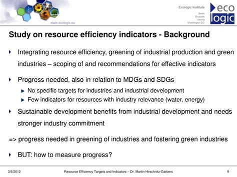 Ppt Resource Efficiency Targets And Indicators Powerpoint