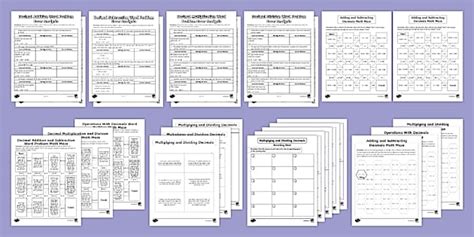 Sixth Grade Decimal Operations Activity Pack Teacher Made Sixth Grade Decimal Operations Activity Pack Teacher Made