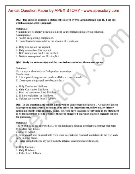 Amcat Test Question Papers