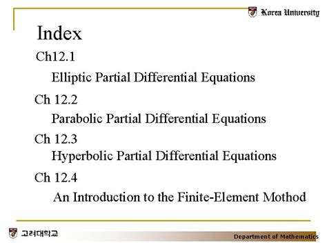 Ch 12 Numerical Solutions To Partial Differential Equations