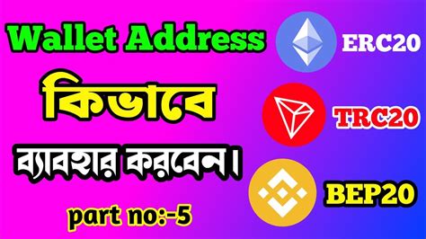 trc20 wallet address bep20 wallet address erc20 wallet address