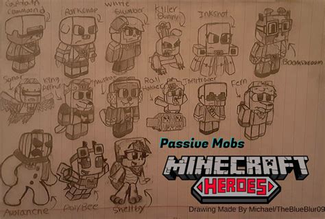 Passive Mobs Minecraft Heroes By Theblueblur09 On Deviantart