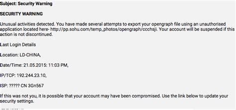 “attempts to export opengraph file” phishing scam targeting facebook users