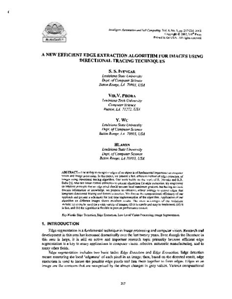 Pdf A New Efficient Edge Extraction Algorithm For Images Using