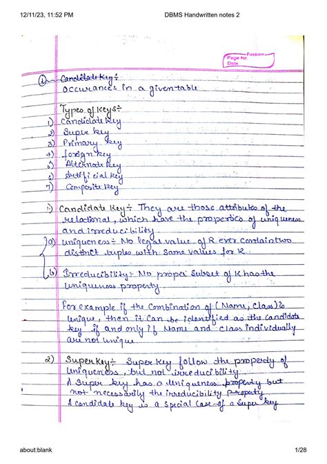 Solution Database Management System Handwritten Notes 2 Studypool