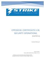 Cert II Chapter Babe Guide Pdf CPP CERTIFICATE II IN SECURITY OPERATIONS