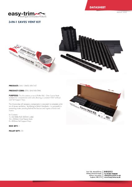 3 In 1 Eaves Vent Kit Datasheet Nbs Source