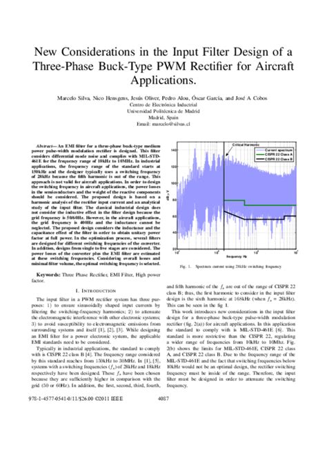 pdf new considerations in the input filter design of a three phase