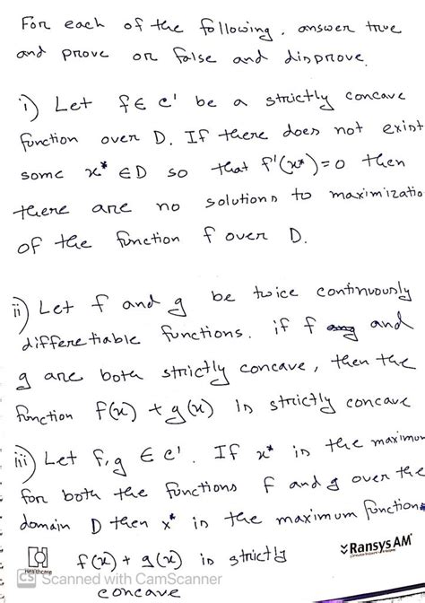 Solved For Each Of The Following Answer True And Prove On Chegg