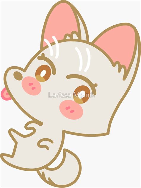 Cute Jindo Yuki Lying Down Sticker For Sale By Larissamelnik