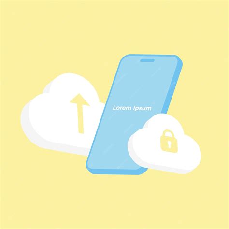 Premium Vector Smartphone Mobile Cloud Storage Vector 3d