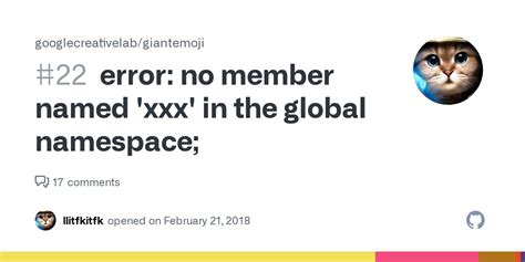 Error No Member Named Xxx In The Global Namespace · Issue 22